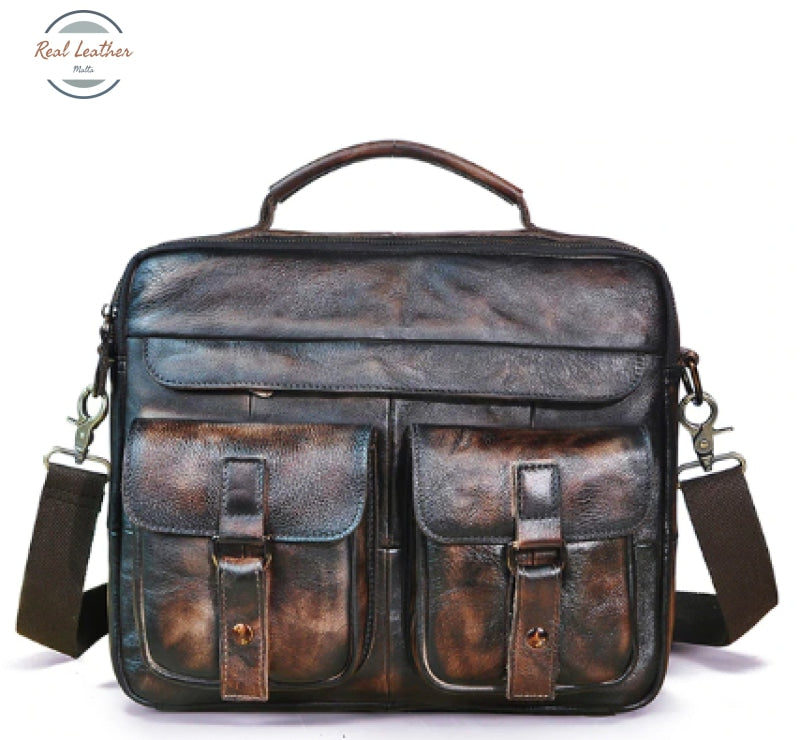 Genuine Leather Old Fashion Messenger Bag – realleathermalta