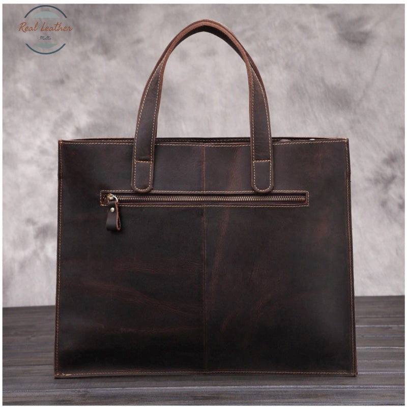 Genuine Leather Slim Briefcase – realleathermalta